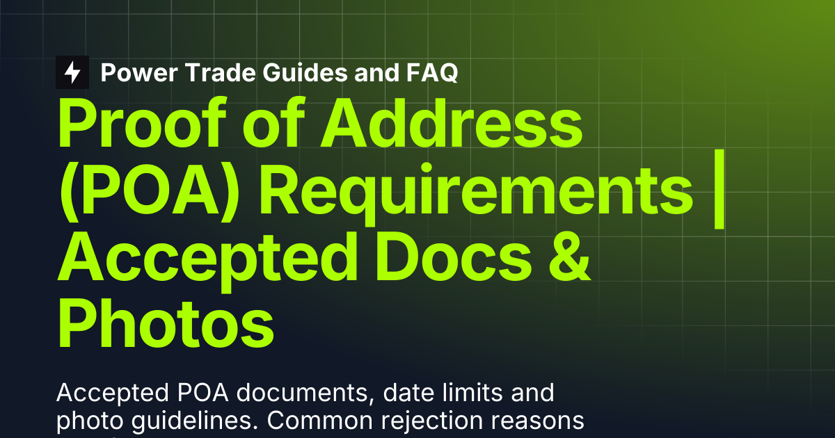 Proof of Address (POA) Requirements | Accepted Docs & Photos | Power ...